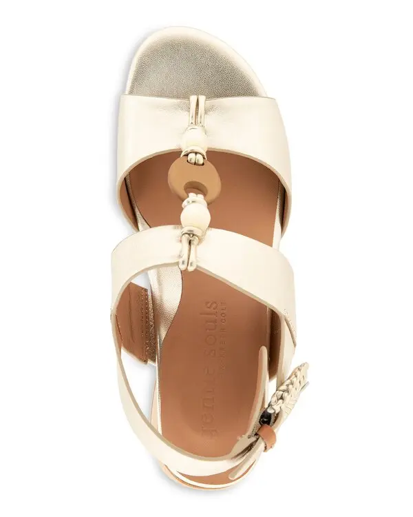 KENNETH COLE Miracle T-strap Sandals - Champagne