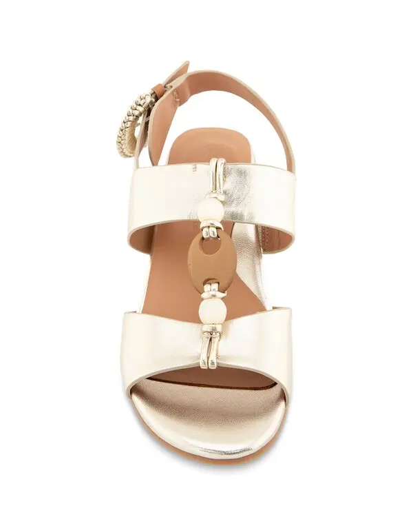 KENNETH COLE Miracle T-strap Sandals - Champagne
