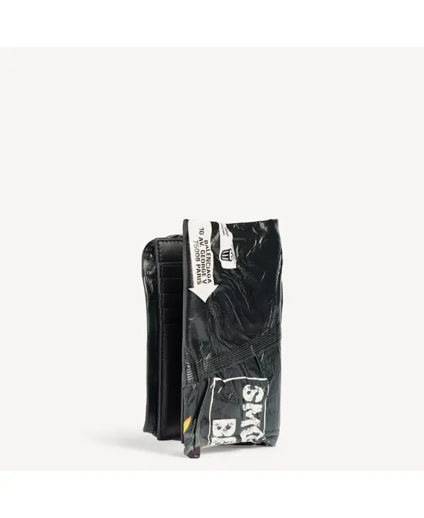 Balenciaga Chips Passport Holder - Black