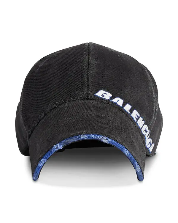 Balenciaga Tilted Typo Cap - Black