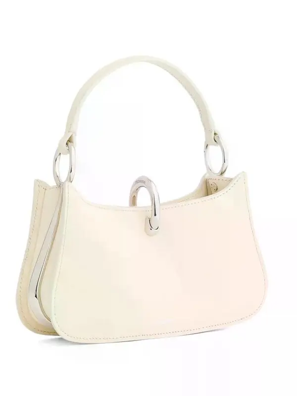 Rabanne Ring-lock Leather Shoulder Bag - Neutrals
