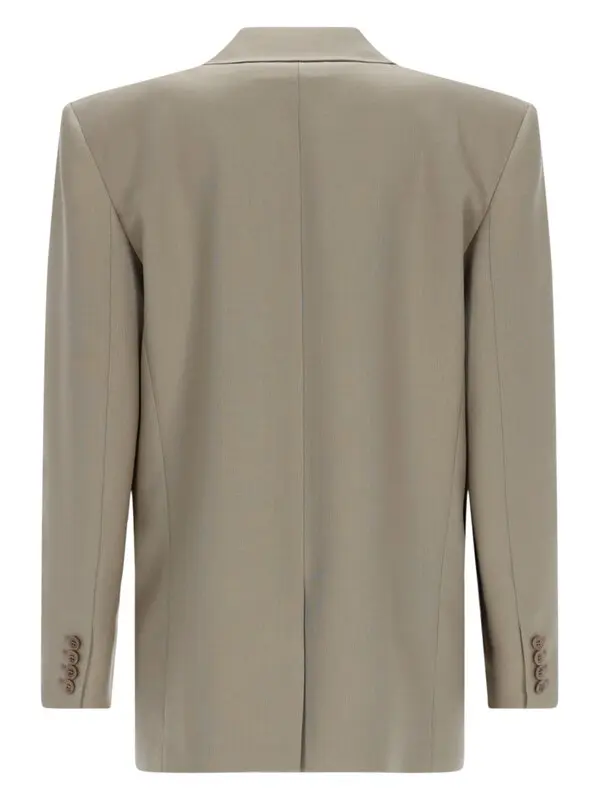 Saint Laurent Single-breasted Wool Blazer - Beige