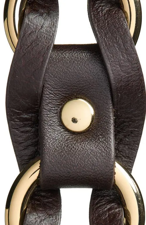 Madewell Metal Ring Leather Belt - Coffee Bean