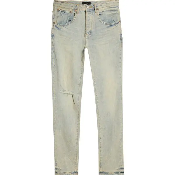 PURPLE BRAND Venice Sunbleached Ripped Jeans - Light Indigo