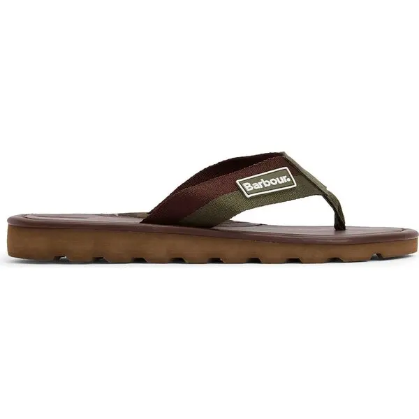 Barbour Harker Flip Flop - Choc/olive