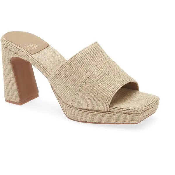 Jeffrey Campbell Dress Code Platform Sandals - Natural Jute