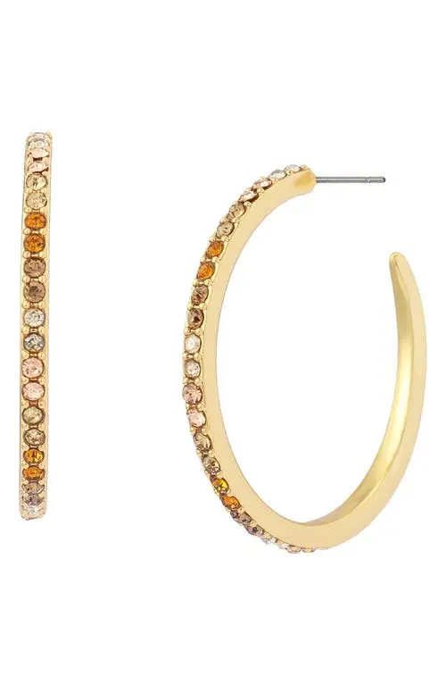 Kurt Geiger Pavé Hoop Earrings - Gold/neutral