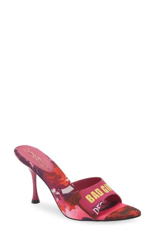 Jeffrey Campbell Agent Slide Sandal - Fuchsia Bad Girl Combo