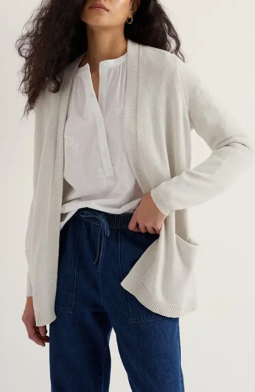 SEASALT CORNWALL Riverboat Organic Cotton Cardigan - Chalk