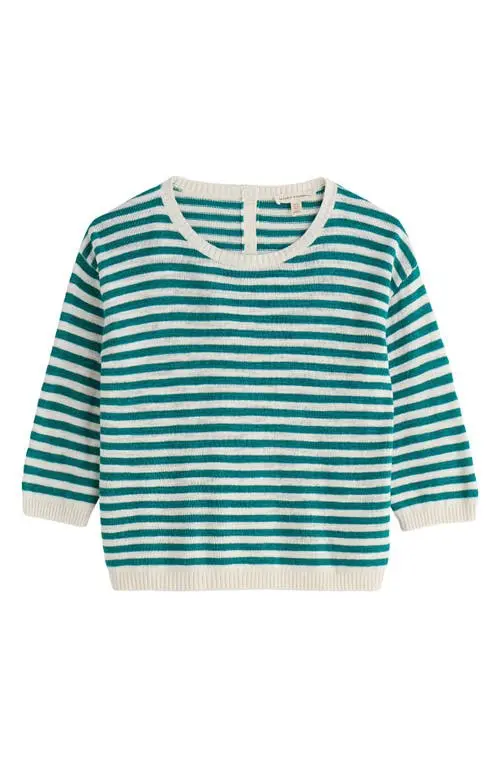 SEASALT CORNWALL Knavock Stripe Organic Cotton & Linen Sweater