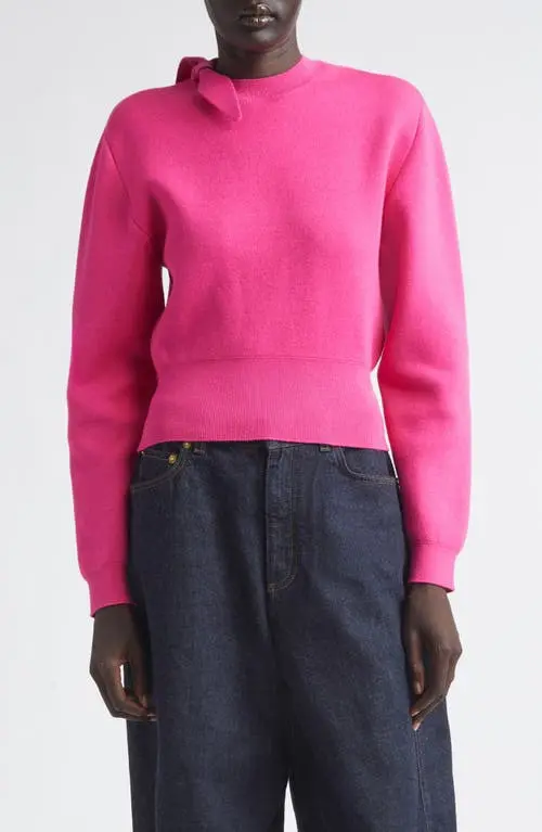 Givenchy Bow Detail Crewneck Sweater - Fuchsia