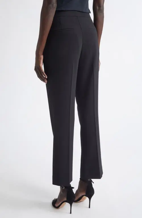 St. John Isabel Soft Stretch Suiting Slim Ankle Pants - Black