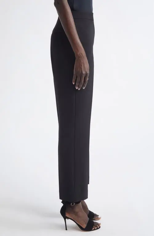 St. John Isabel Soft Stretch Suiting Slim Ankle Pants - Black