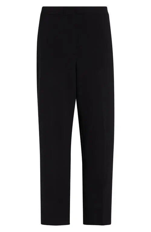 St. John Isabel Soft Stretch Suiting Slim Ankle Pants - Black