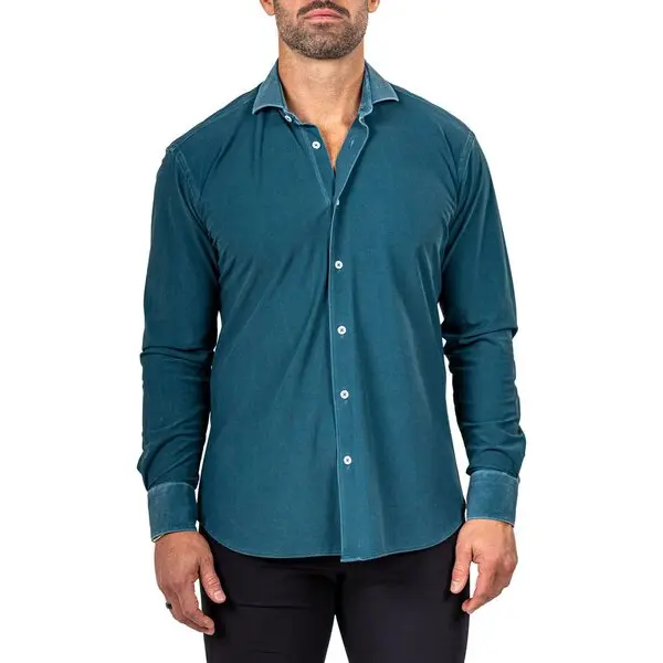 MACEOO Eins Marthy Contemporary Fit Button-up Shirt - Green