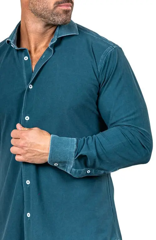 MACEOO Eins Marthy Contemporary Fit Button-up Shirt - Green