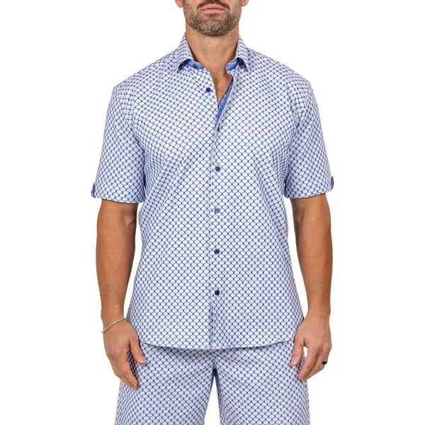 MACEOO Galileo Marthy Short Sleeve Button-up Shirt