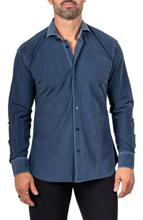MACEOO Eins Marthy Contemporary Fit Button-up Shirt - Blue