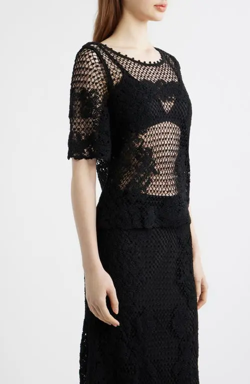 Kobi Halperin Magnolia Cotton Top - Black