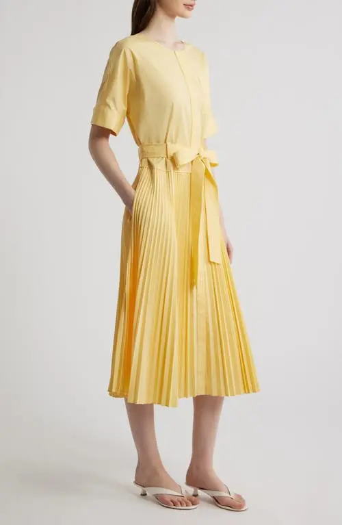 Kobi Halperin Loretta Pleated Midi Dress - Chamomille