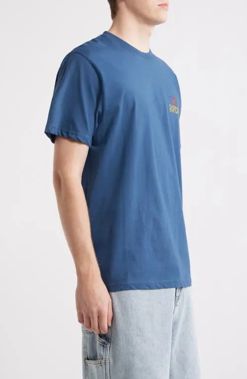 Rip Curl Shred Til Dead Cotton Graphic T-shirt - Light Navy