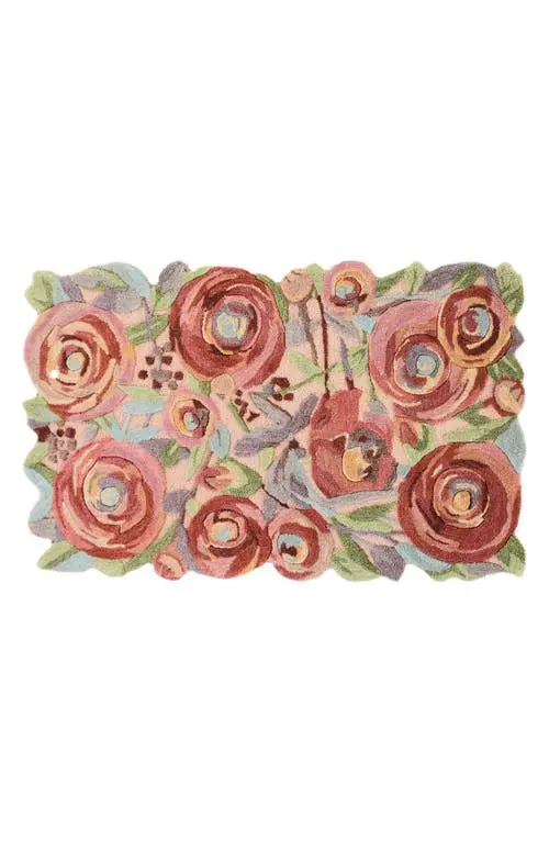 MACKENZIE-CHILDS Sonias Rose Floral Rug - Pink