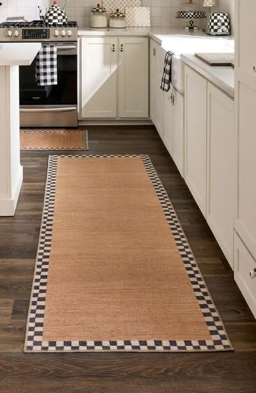 MACKENZIE-CHILDS Naturals Check Washable Runner
