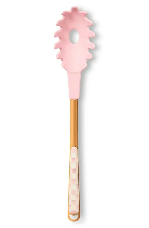 MACKENZIE-CHILDS Check Pasta Spoon - Rosy