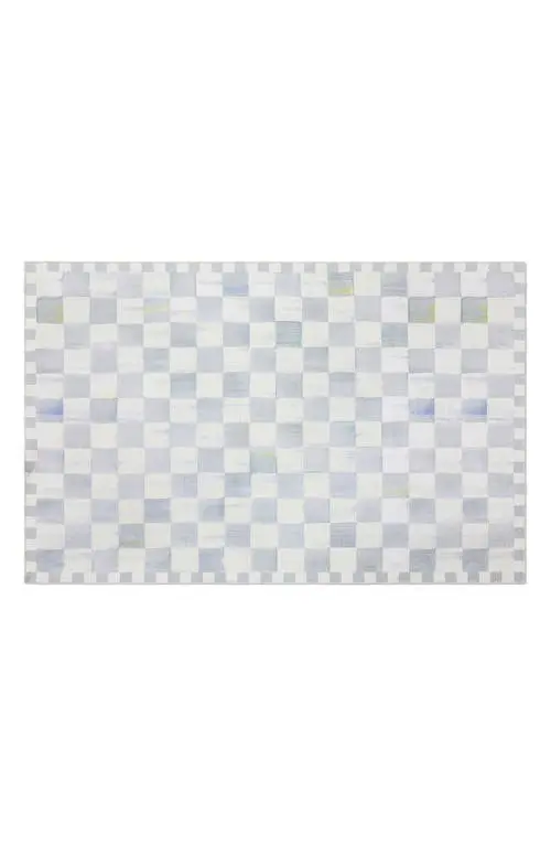 MACKENZIE-CHILDS Check Washable Rug - Sterling