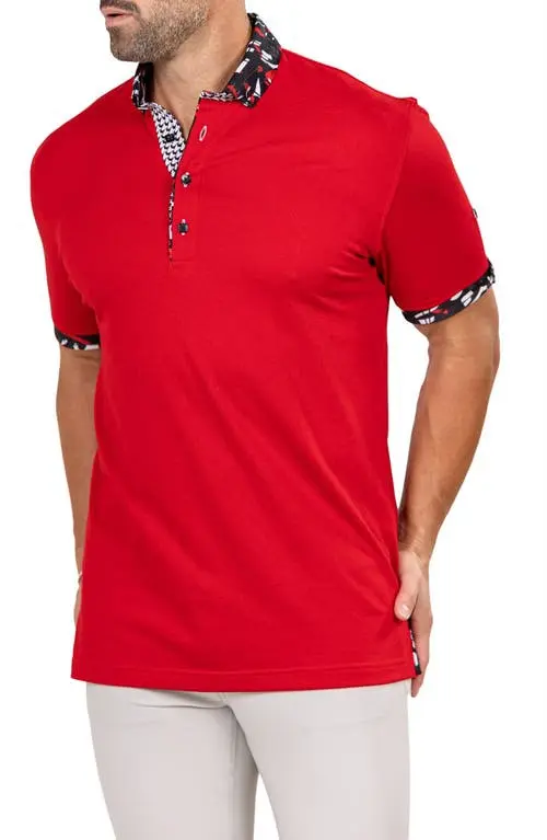 MACEOO Newton Marthyr0027 Button-down Piqué Polo - Red