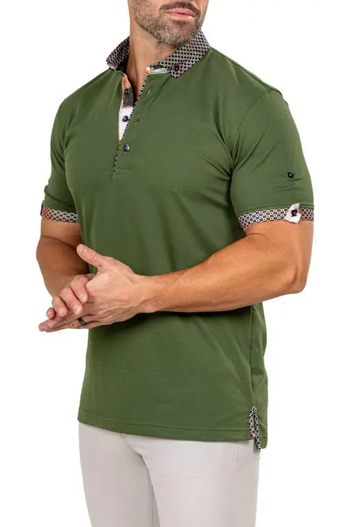 MACEOO Newton Marthyr0033 Button-down Piqué Polo