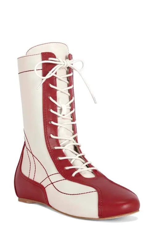 AZALEA WANG Passer Boxing Boots - Red