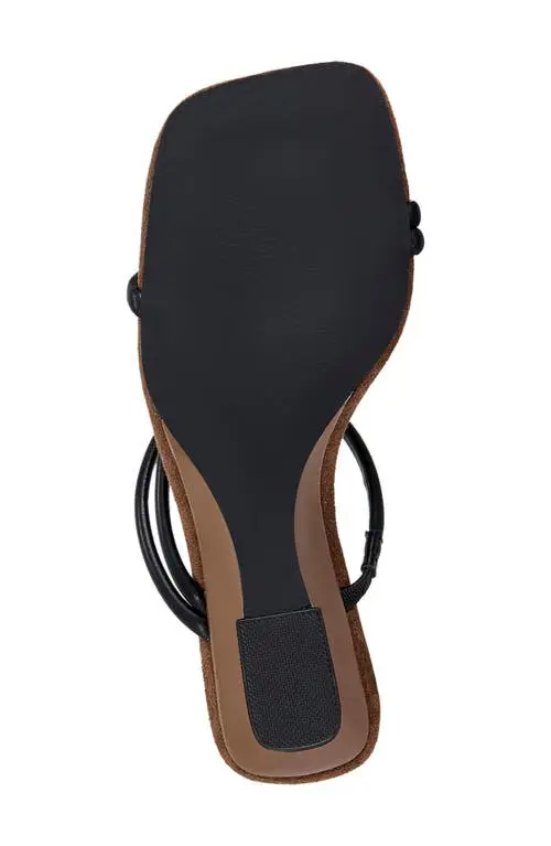 AZALEA WANG Genna Wedge Slide Sandal - Chocolate