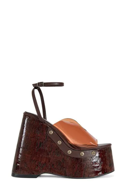 AZALEA WANG Jenza Platform Wedge Sandal