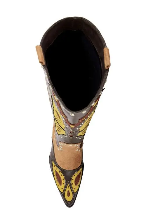 AZALEA WANG Flutter Knee High Western Boot