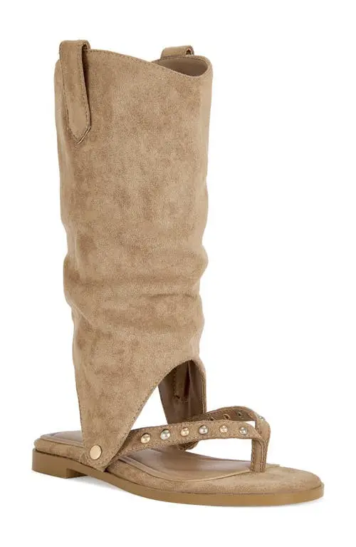 AZALEA WANG Barrera Ankle Cuff Sandal - Tan