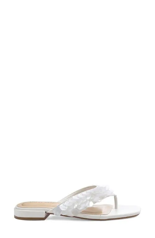 AZALEA WANG Pearlia Flip Flop - White