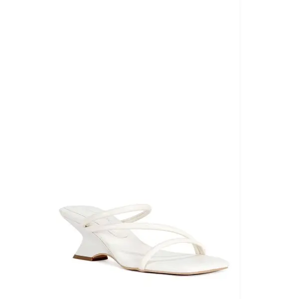 AZALEA WANG Genna Wedge Slide Sandal - Bone