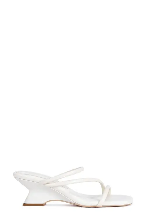 AZALEA WANG Genna Wedge Slide Sandal - Bone