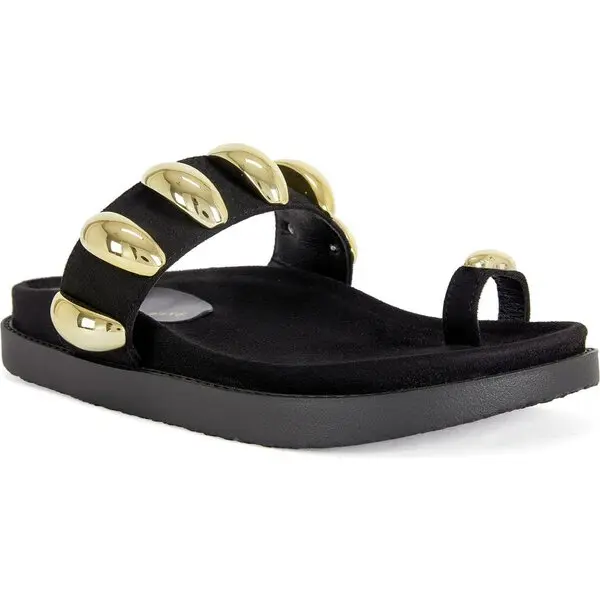 AZALEA WANG Impisi Toe Loop Sandal - Black