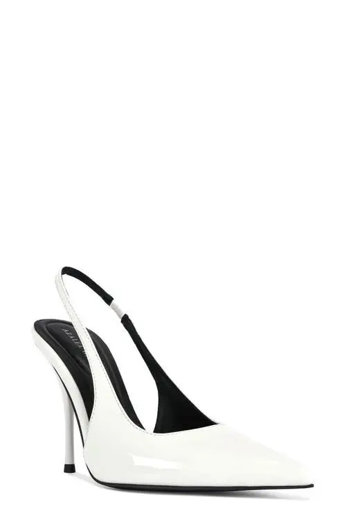 AZALEA WANG Sylva Slingback Pointed Toe Pump - White