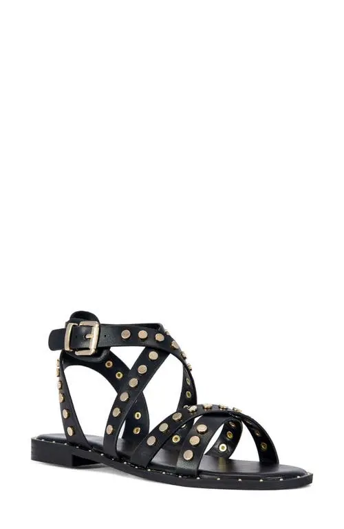 AZALEA WANG Whistler Ankle Strap Sandal - Black