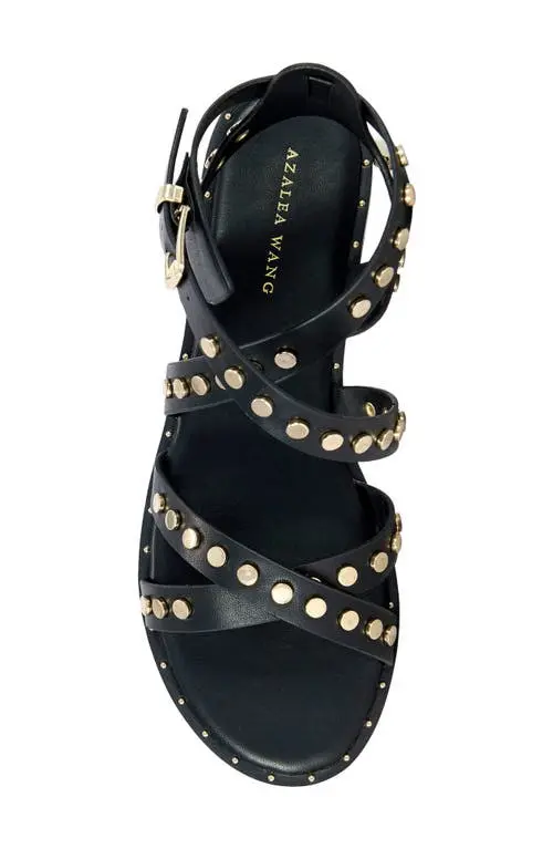AZALEA WANG Whistler Ankle Strap Sandal - Black