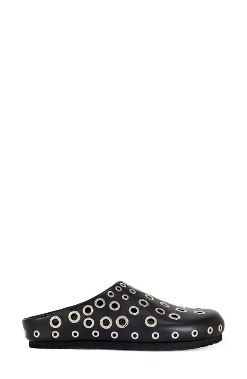 AZALEA WANG Marsha Grommet Platform Mules - Black