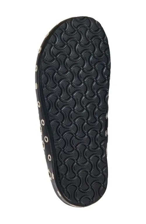 AZALEA WANG Marsha Grommet Platform Mules - Black
