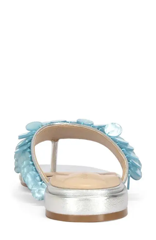 AZALEA WANG Pearlia Flip Flop - Silver Multi