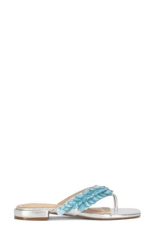 AZALEA WANG Pearlia Flip Flop - Silver Multi