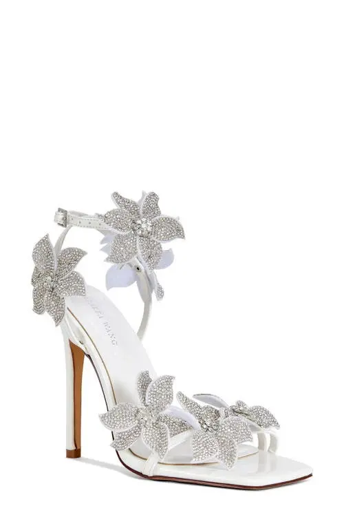 AZALEA WANG Romi Ankle Strap Sandal - White