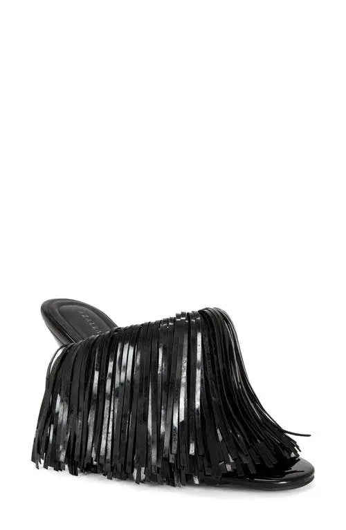 AZALEA WANG Vailyn Fringe Sandal - Black
