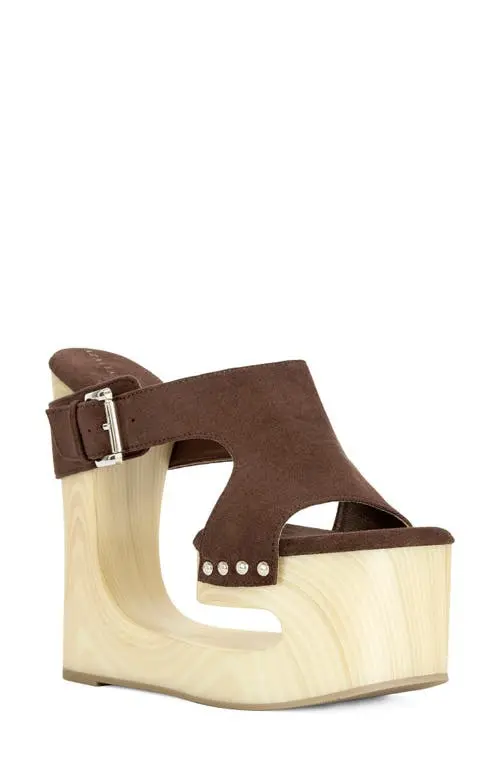 AZALEA WANG Elgedi Platform Sandal - Chocolate